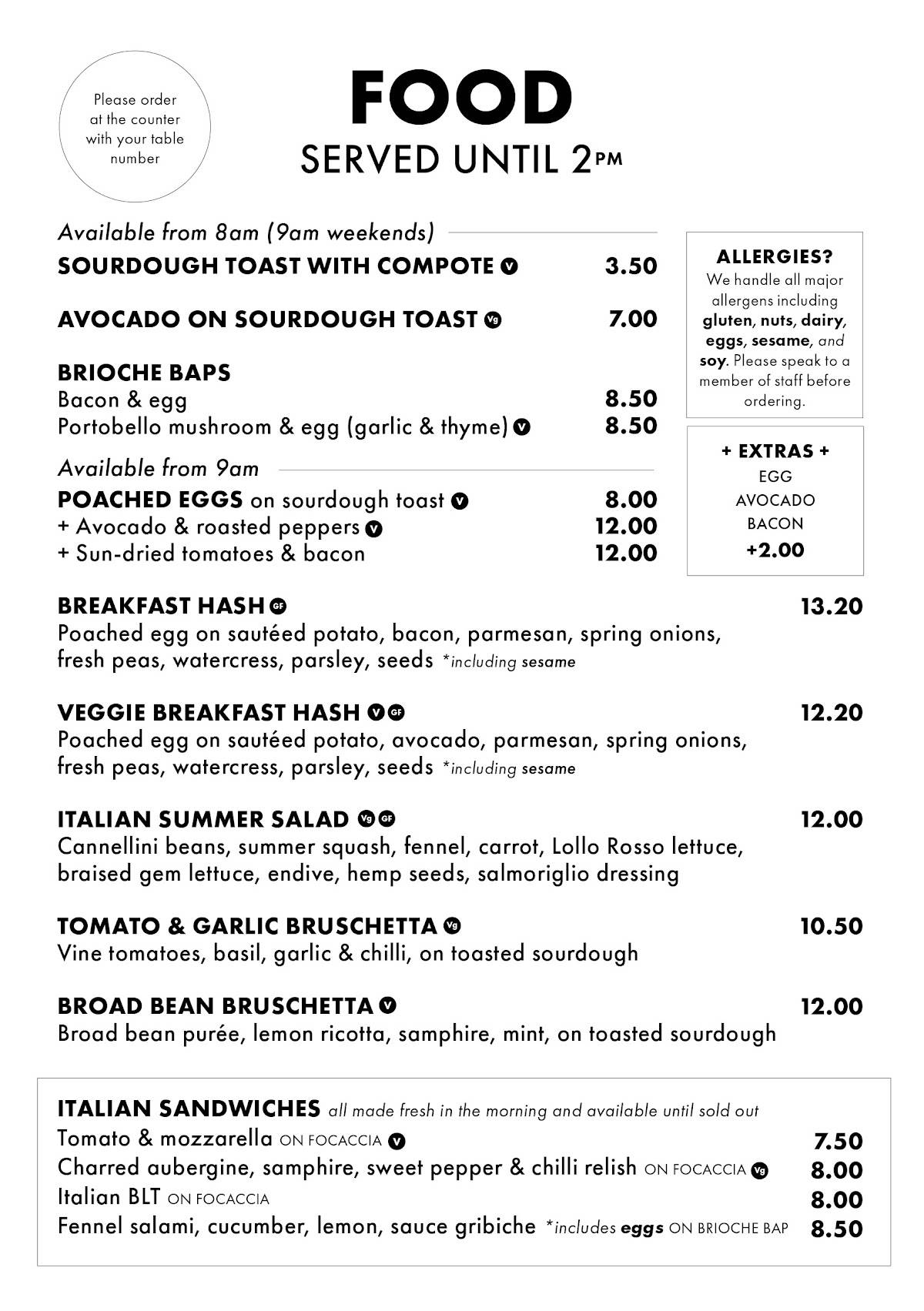 Menu at The Curator Totnes cafe, Totnes