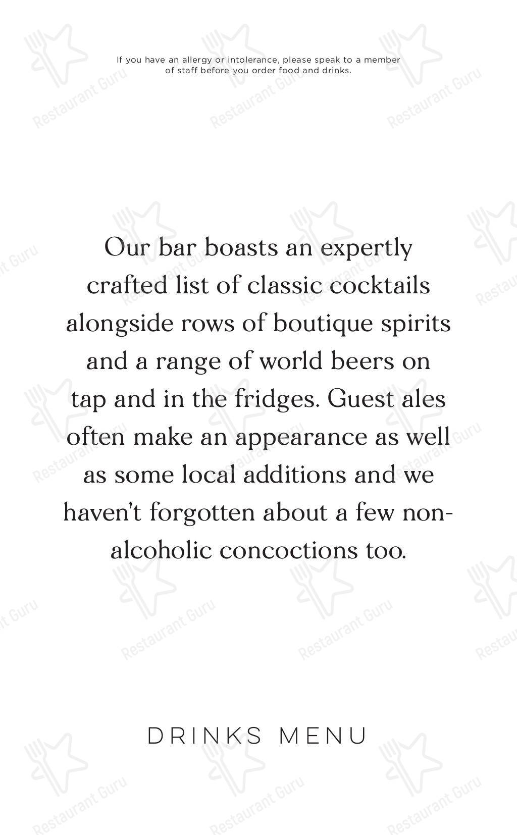 Menu at Curious Pig in the Parlour pub & bar, Copthorne