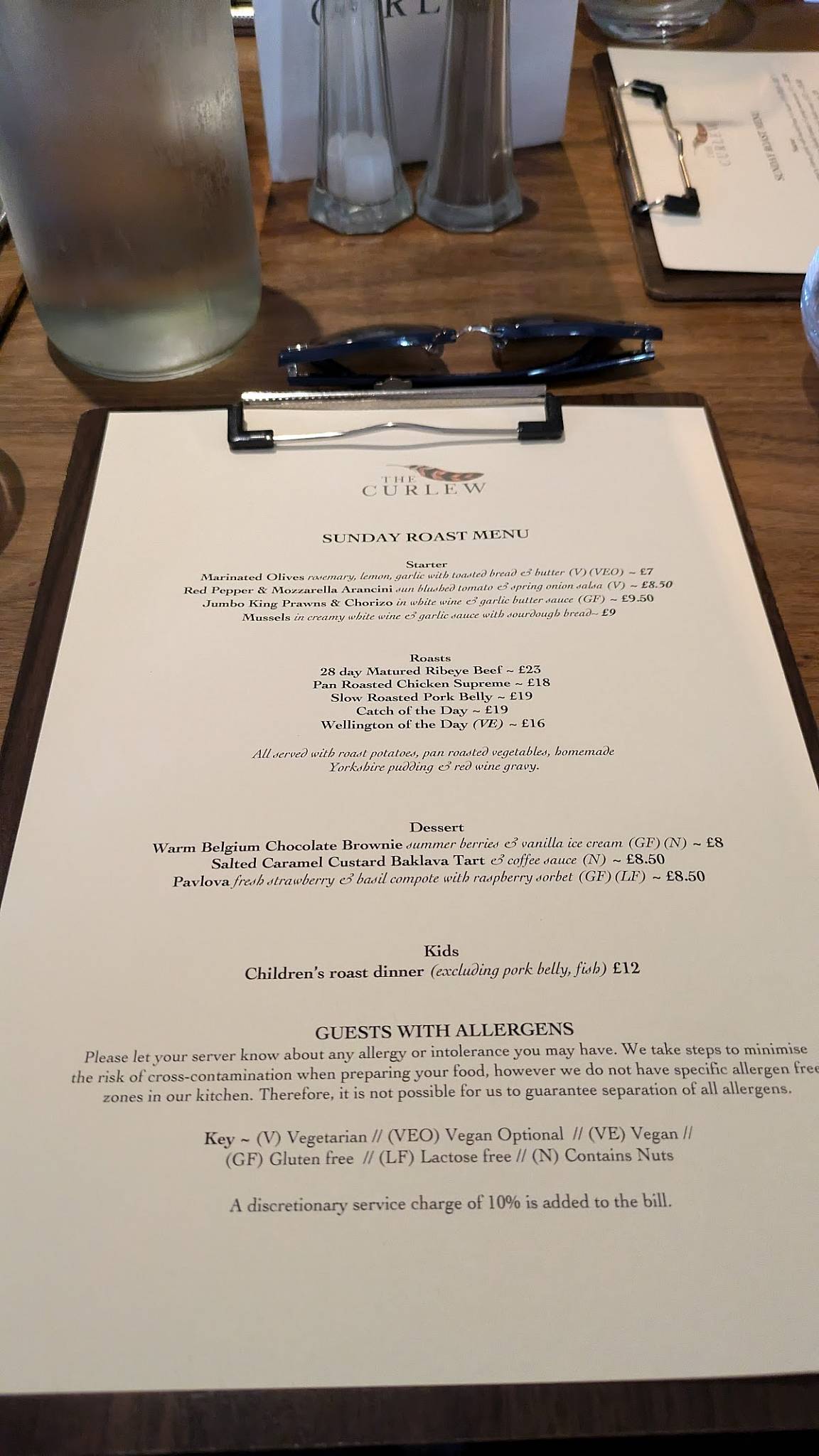 Menu at The Curlew pub & bar, Robertsbridge