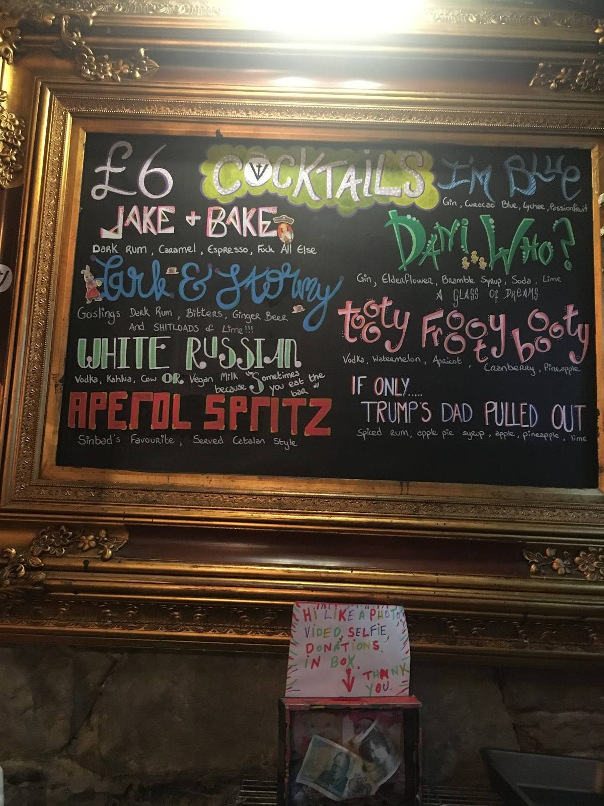 Menu at The Dog House pub & bar, Edinburgh, The Dog House