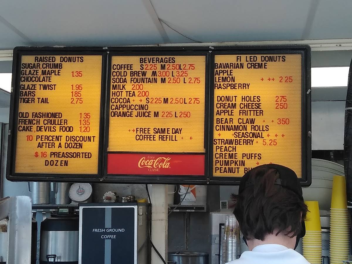 Menu at The Donut Man fast food, Glendora