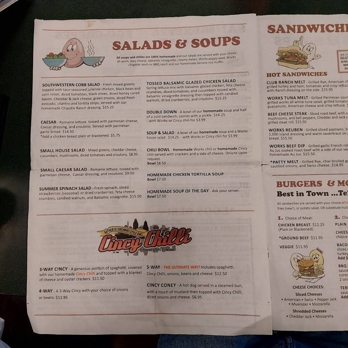 Menu at The Egg & I / Egg Works restaurant, Las Vegas