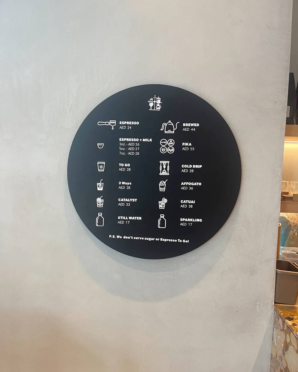 Menu at The Espresso Lab restaurant, Dubai, Ground Floor