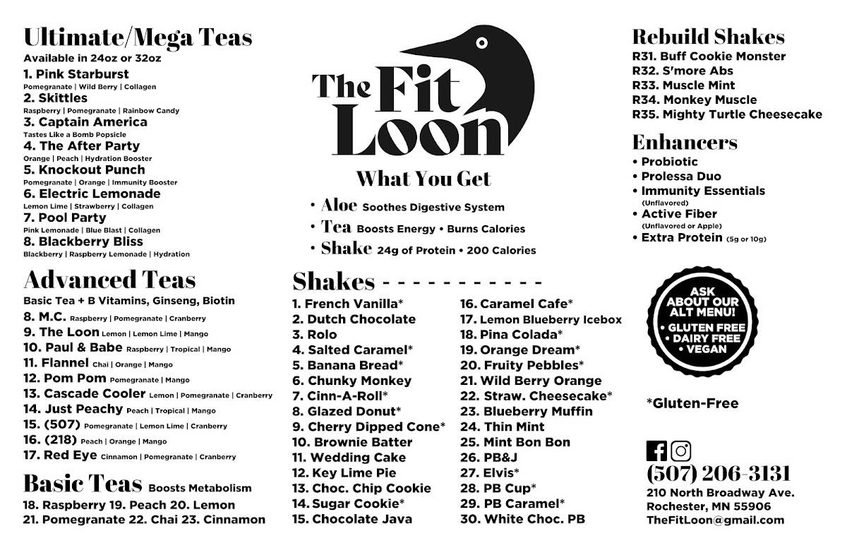 Menu at The Fit Loon pub & bar, Rochester