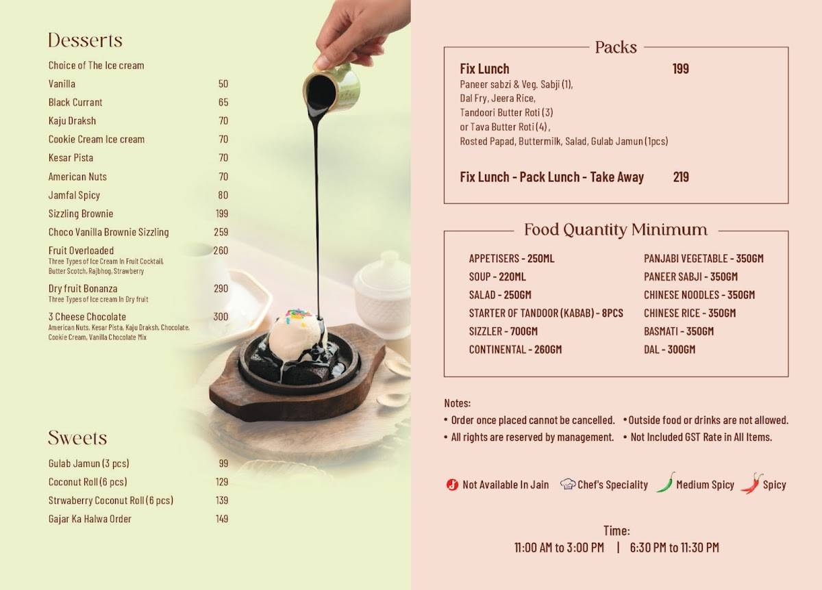 Menu at The Food Theory, Ahmedabad