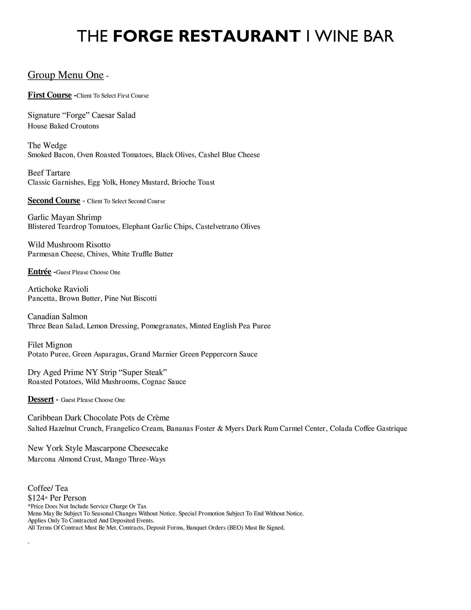 Menu at The Forge pub & bar, Miami Beach, 432 W 41st St
