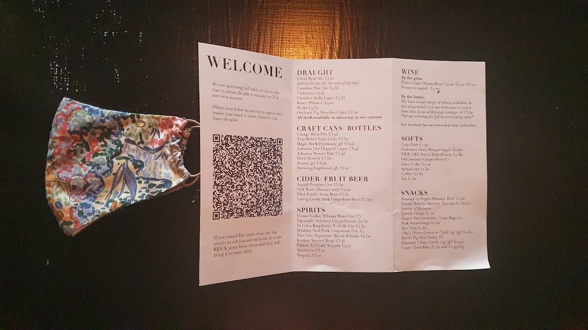 Menu at The Garnet pub & bar, Norwich