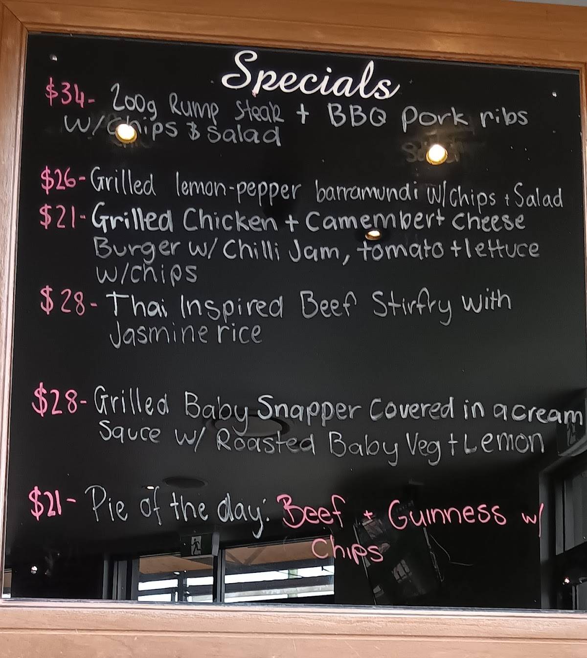 Menu at The Gates Hotel pub & bar, Adamstown