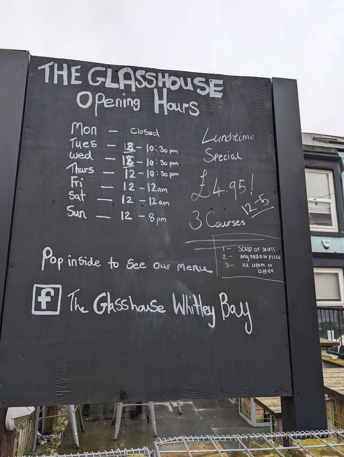 Menu at The Glass House Whitley bay restaurant, Whitley Bay
