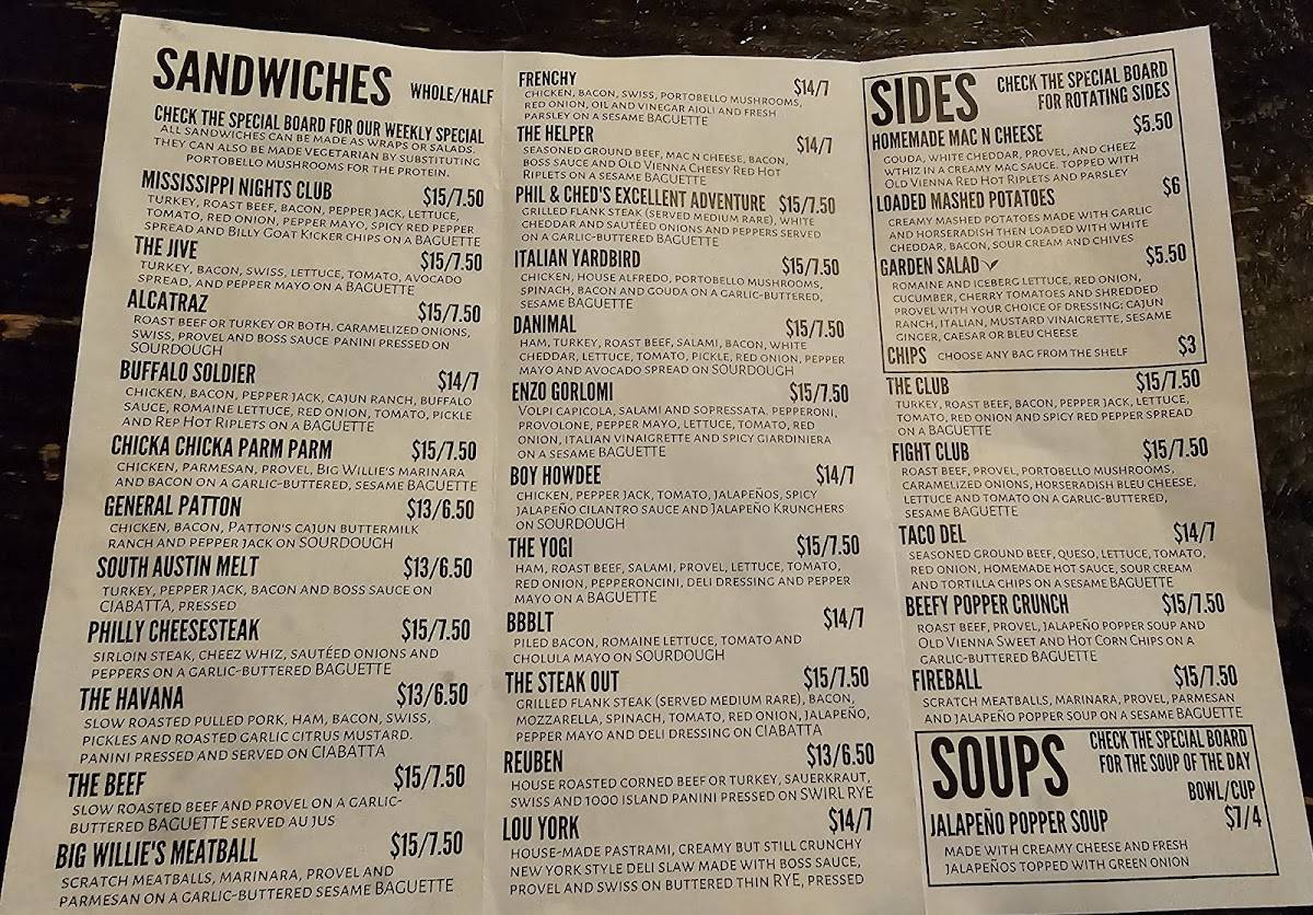 Menu at The Gramophone pub & bar, St. Louis