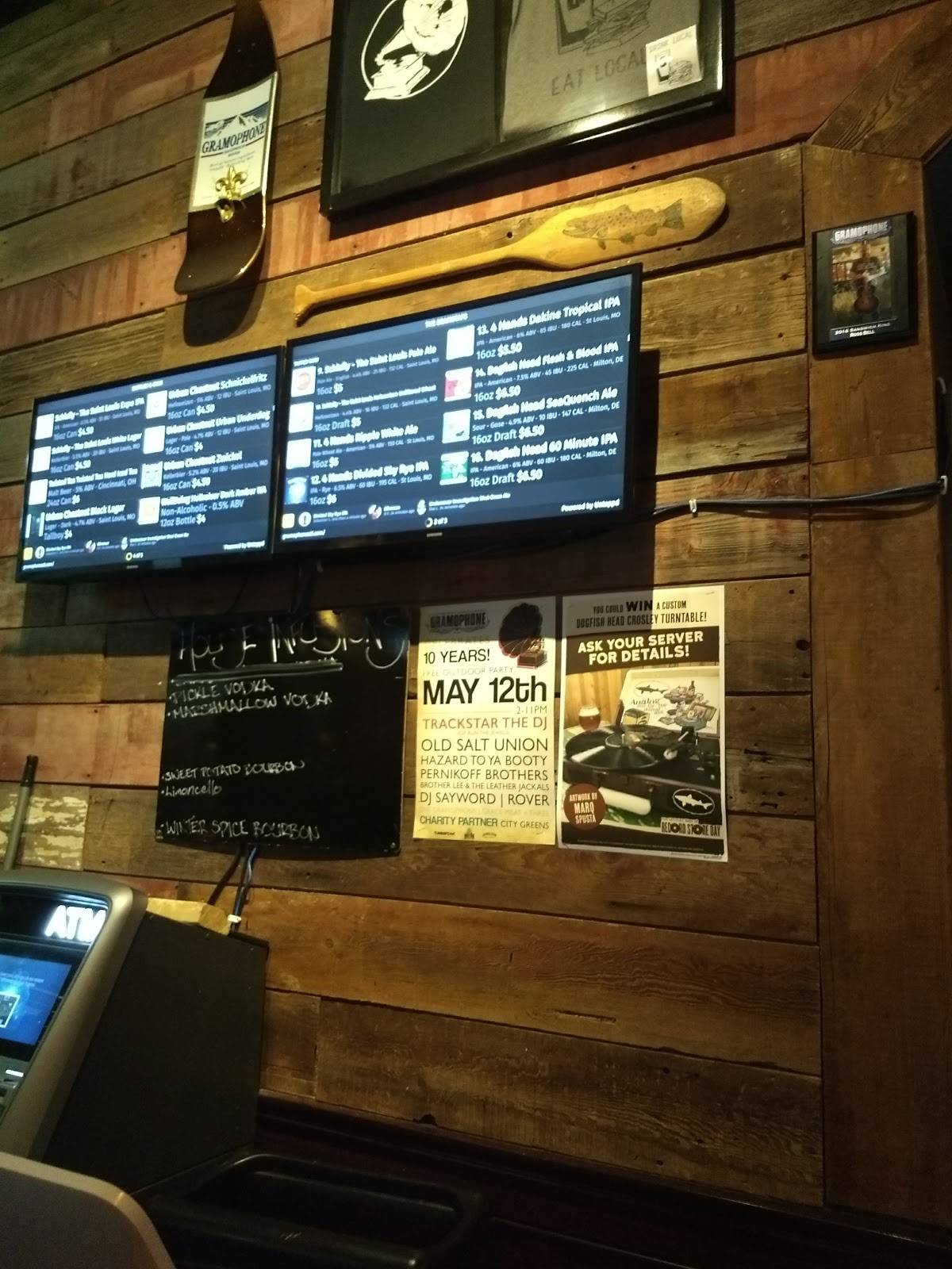 Menu at The Gramophone pub & bar, St. Louis