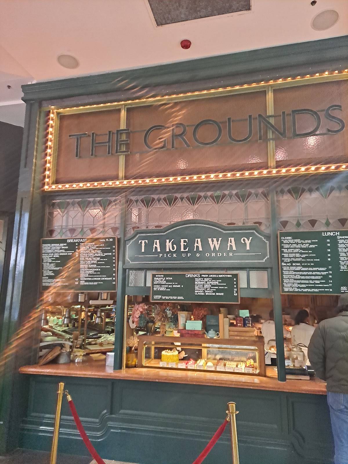 Menu at The Grounds of the City cafe, Sydney
