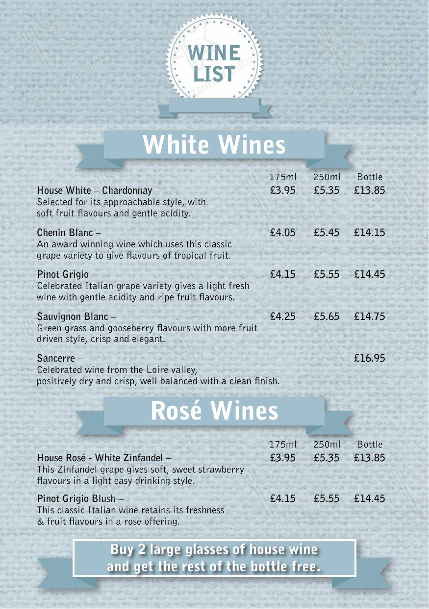 Menu at The Hayfield pub & bar, Ormskirk