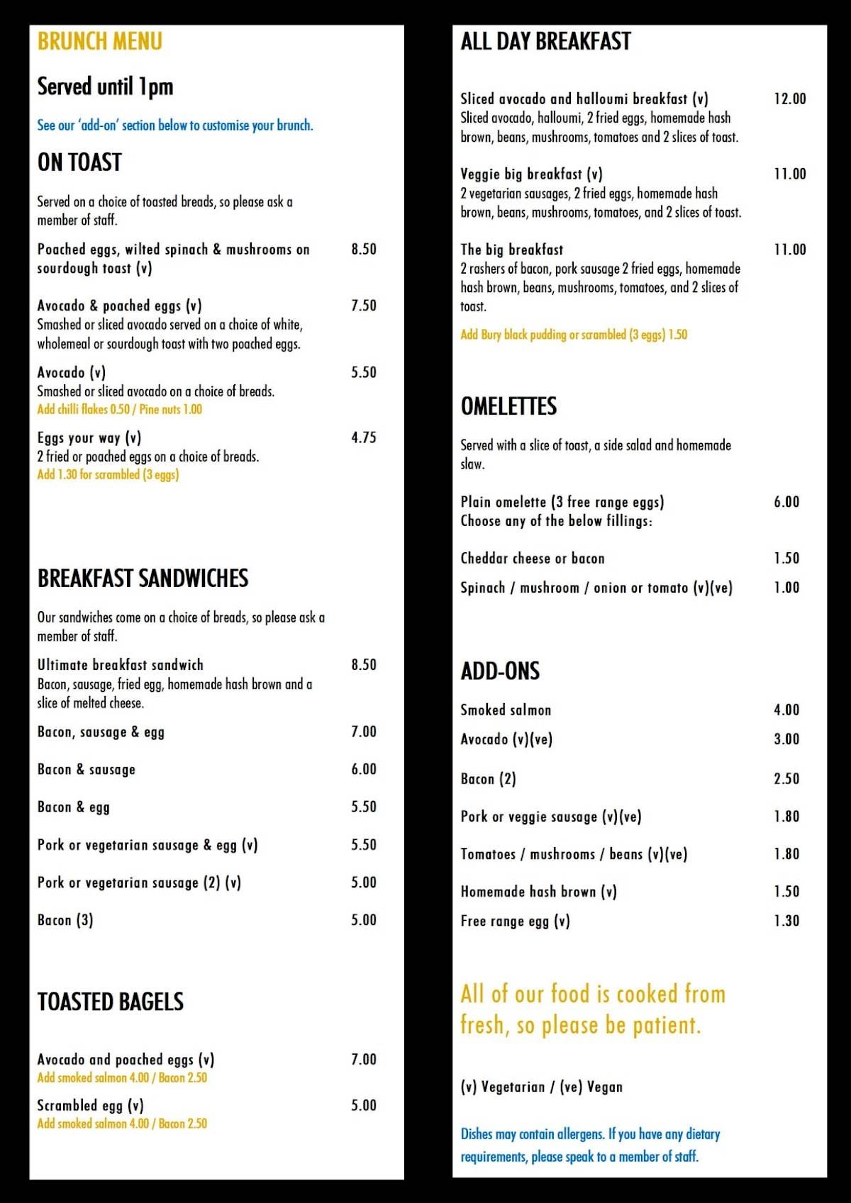 Menu at The Hideout Bar & Eatery Prestwich, Manchester