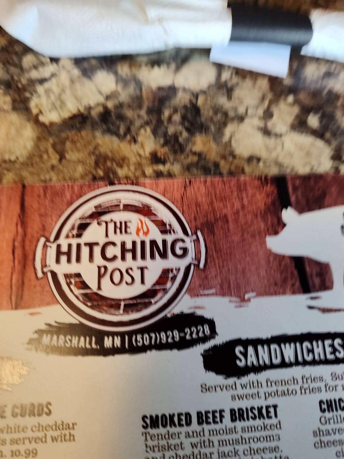 Menu at The Hitching Post BBQ, Marshall, E Main St #2505