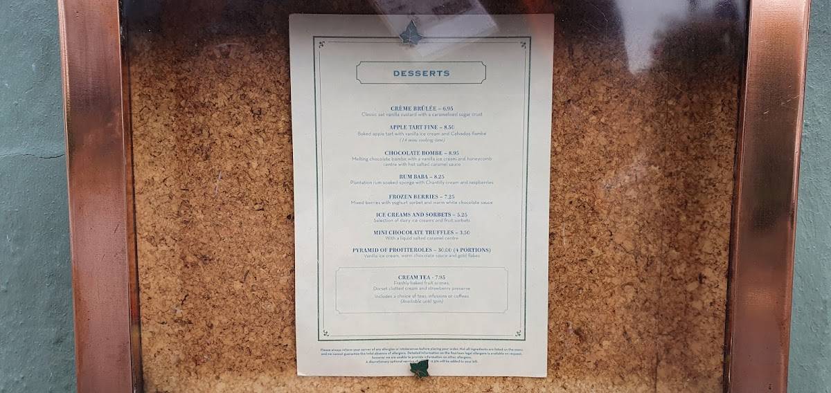 Menu at The Ivy Cobham Garden restaurant, Cobham