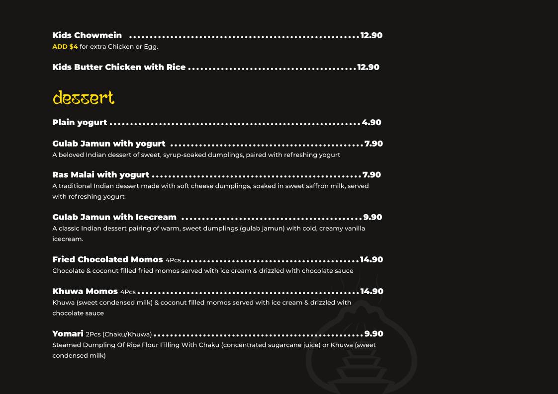 Menu at The Kathmandu Momo House Nepalese and Indian Cusines restaurant ...