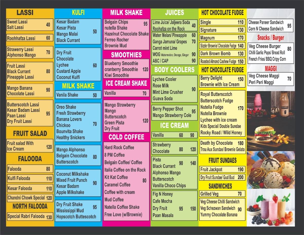 Menu at The Lassi Corner, Rohtak