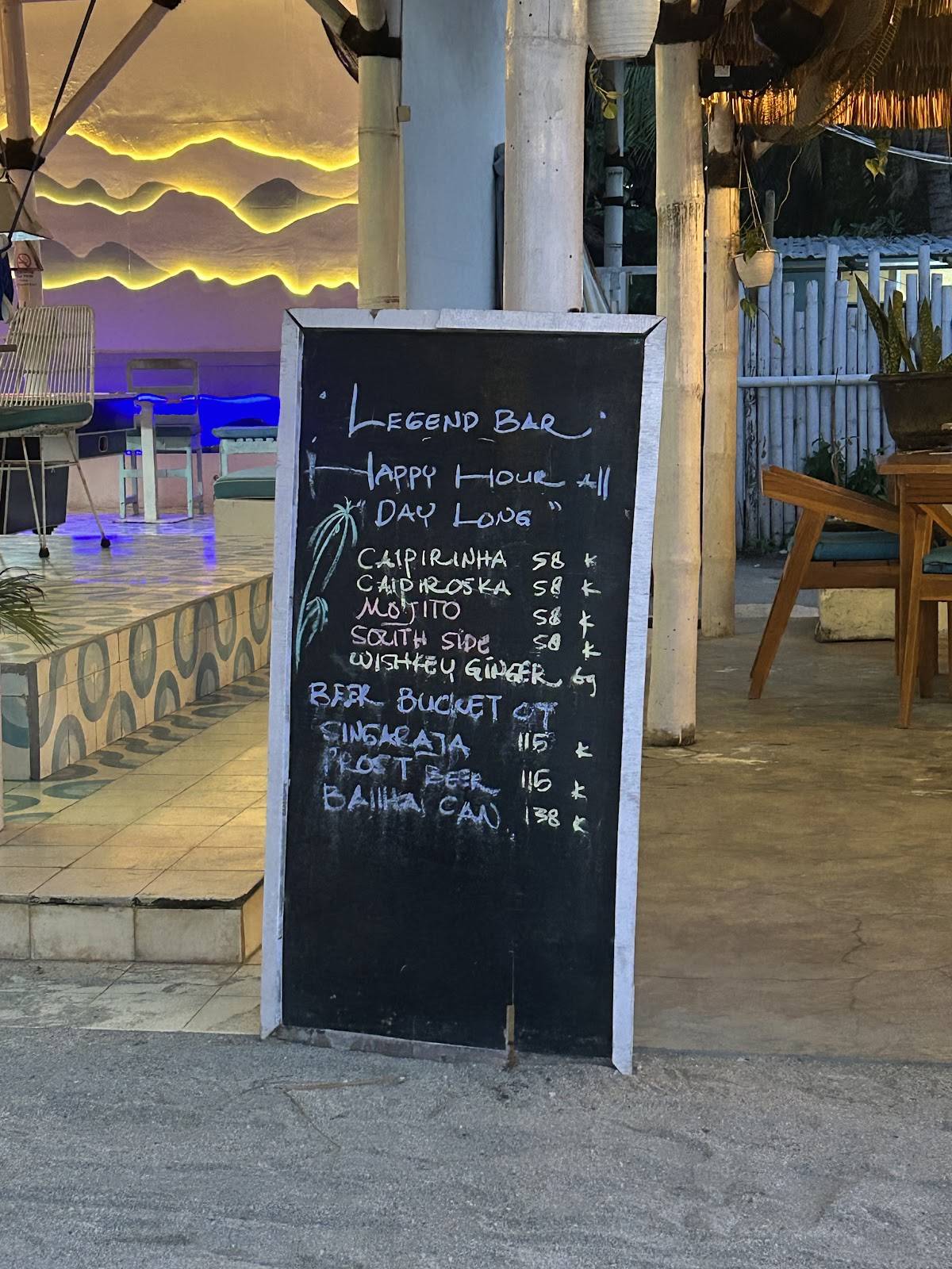 Menu at The Legend Bar & Restaurant, Mengwi