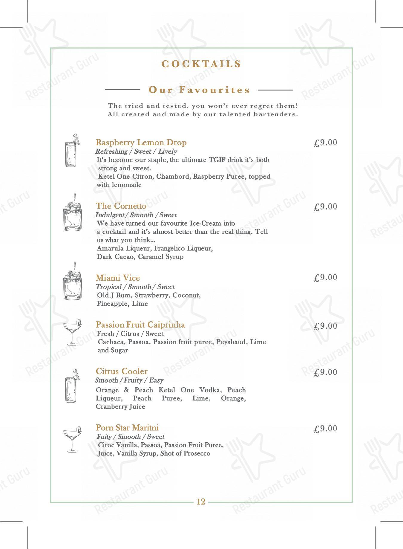 Menu at The Lewisham Bar & Restaurant, West Bromwich