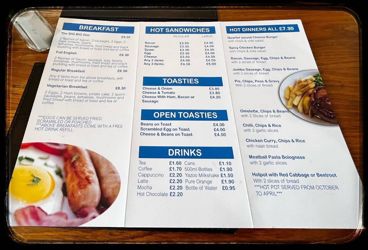 Menu at The Little Shop Cafe, Stockport