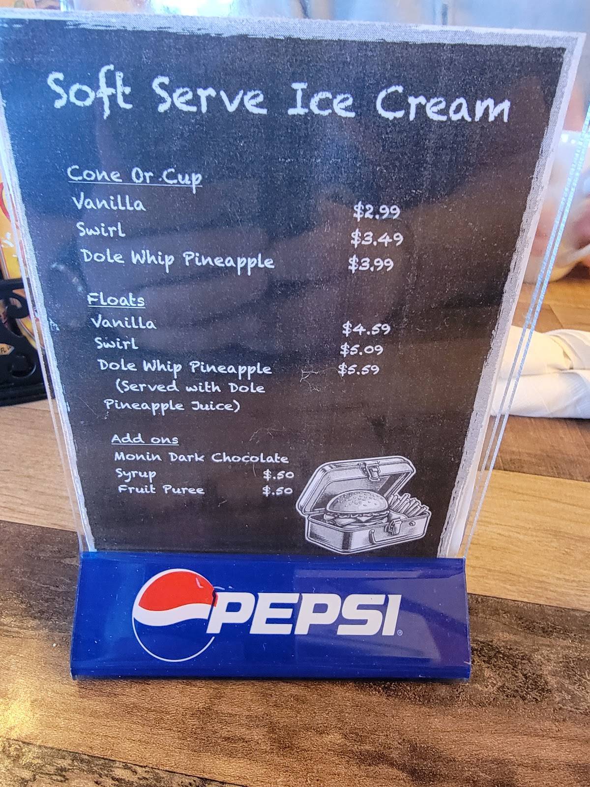 Menu at The Lunch Box restaurant, Dove Creek