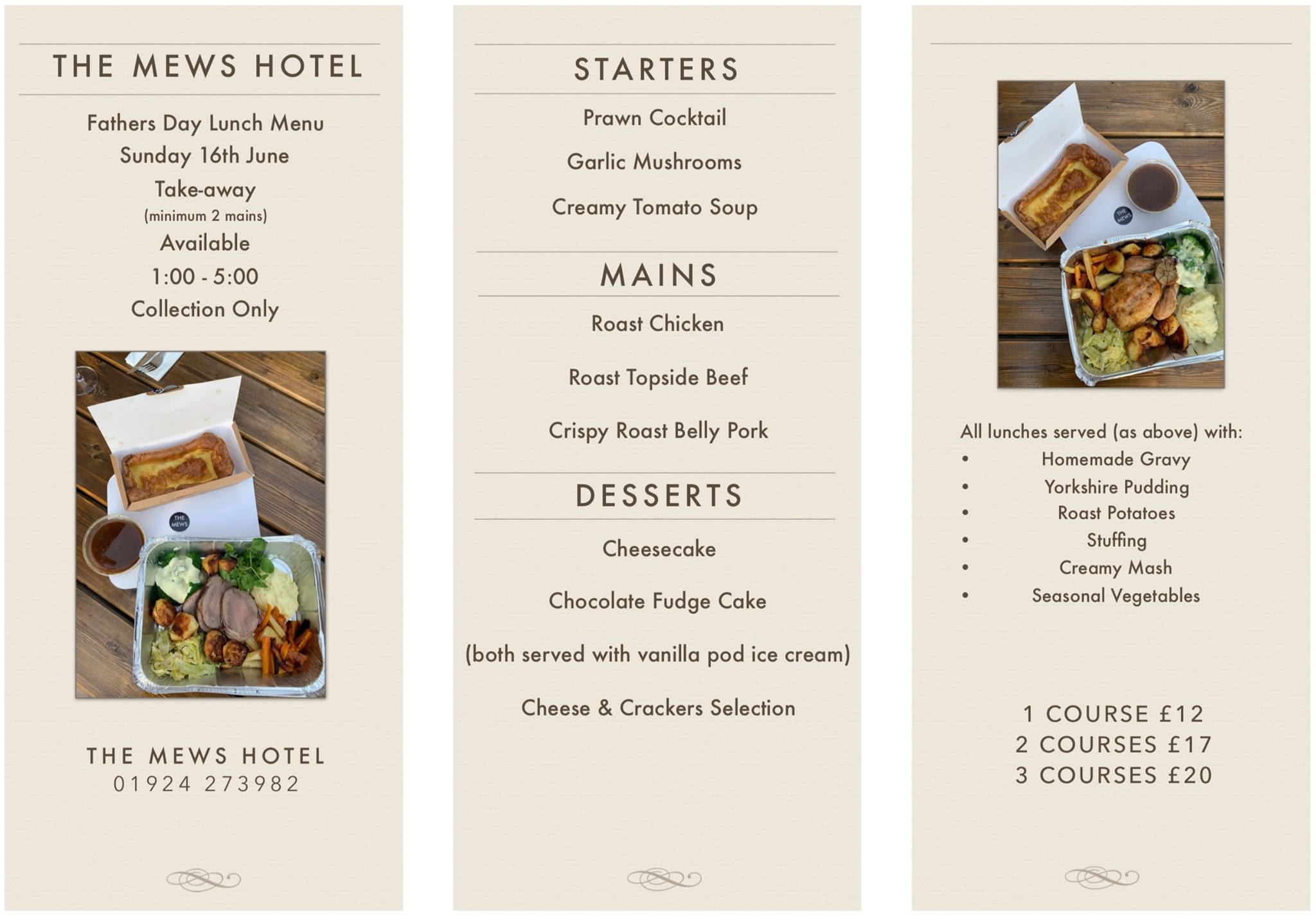 Menu at The Mews Hotel pub & bar, Wakefield