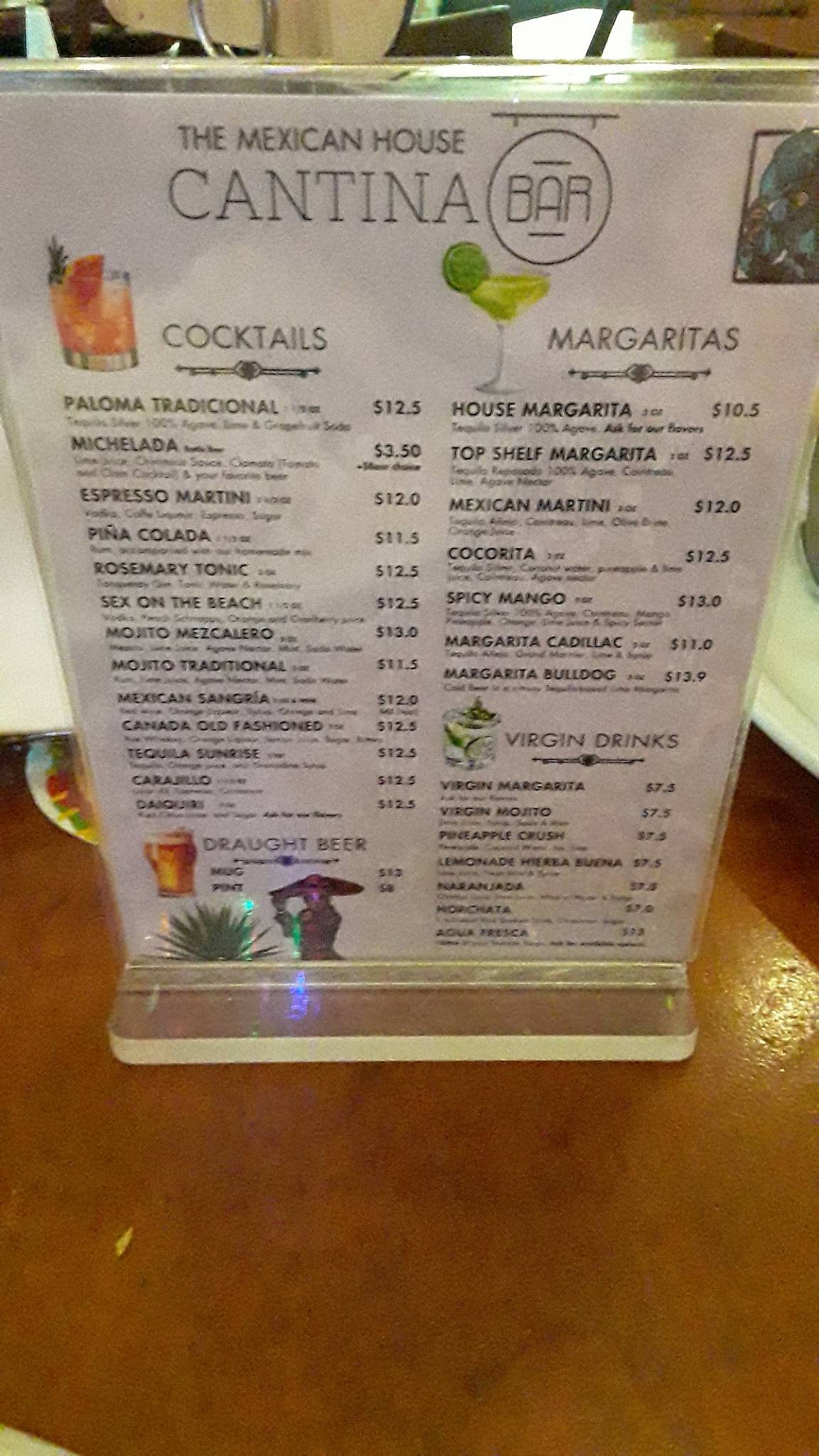 Menu at The Mexican House - Downtown restaurant, Barrie, 24 Maple Ave