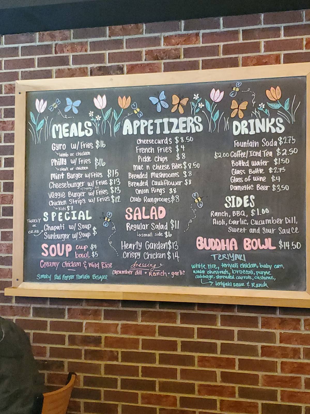 Menu at The Mint restaurant, Yankton