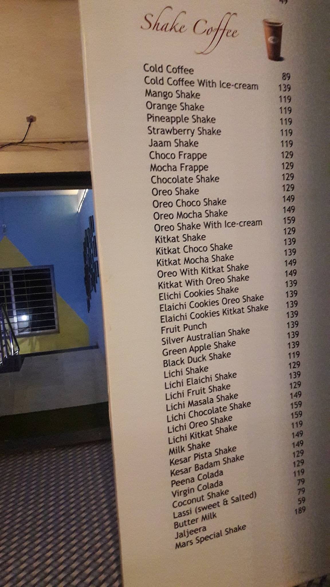 Menu at The Monroe Cafe, Indore
