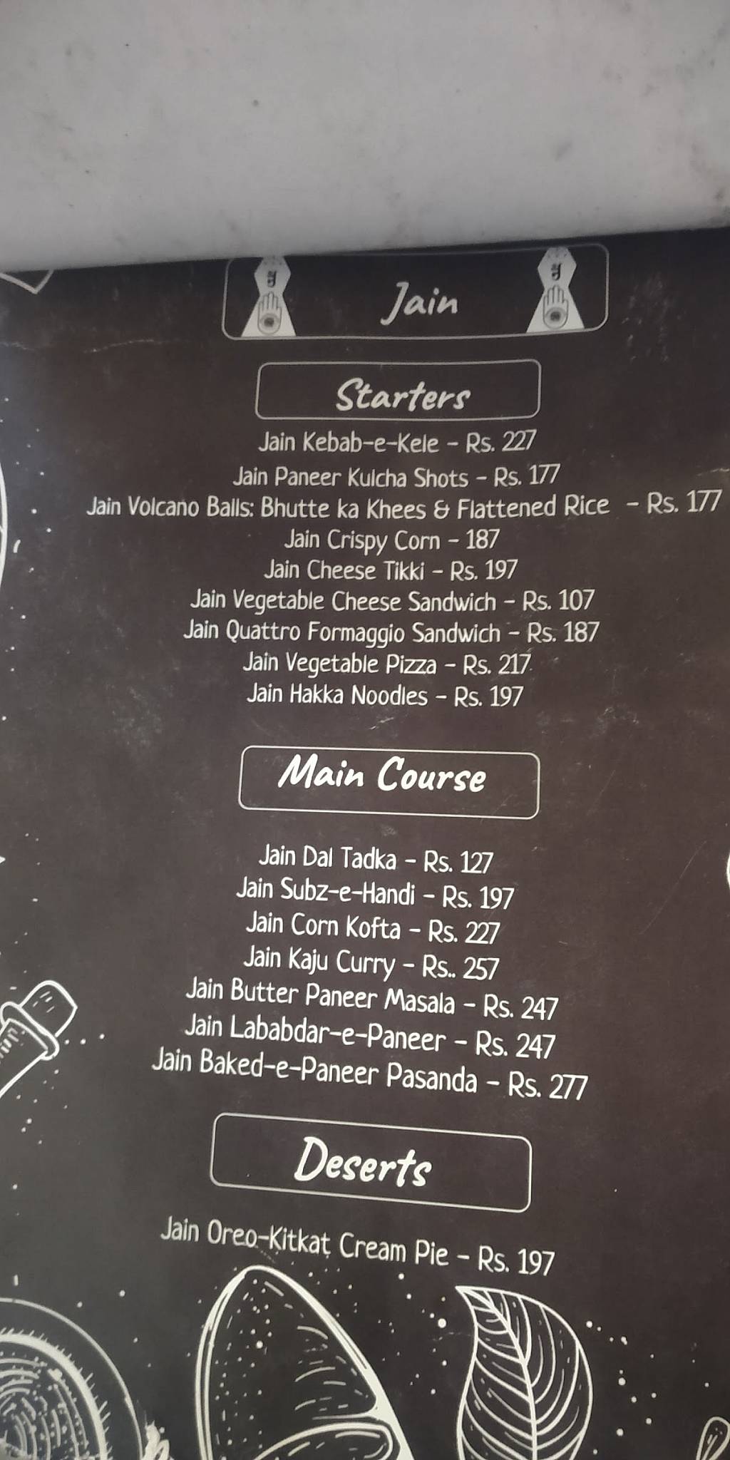 Menu at The Monroe Cafe, Indore