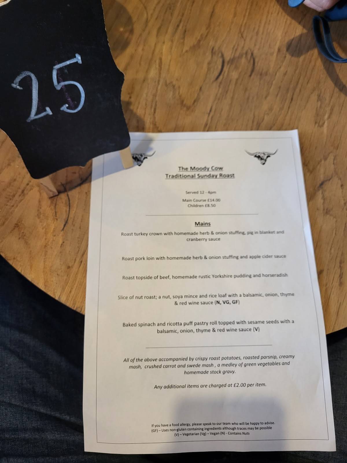 Menu at The Moody Cow Farm Shop & Welsh Bistro restaurant, Aberaeron ...
