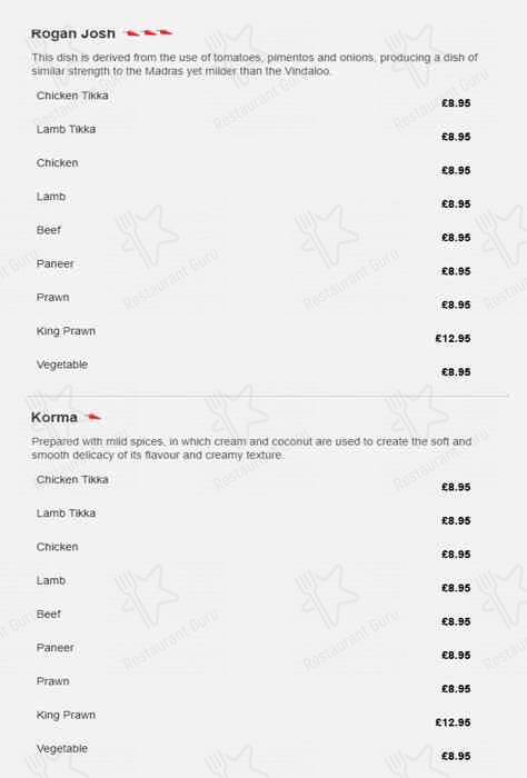 Menu at The Naz fast food, Manchester, 184 Monton Rd