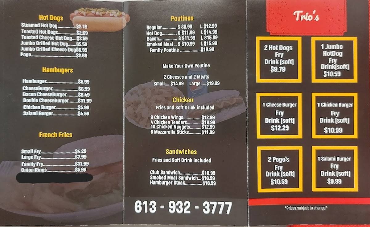 Menu at The New Pitt restaurant, Cornwall