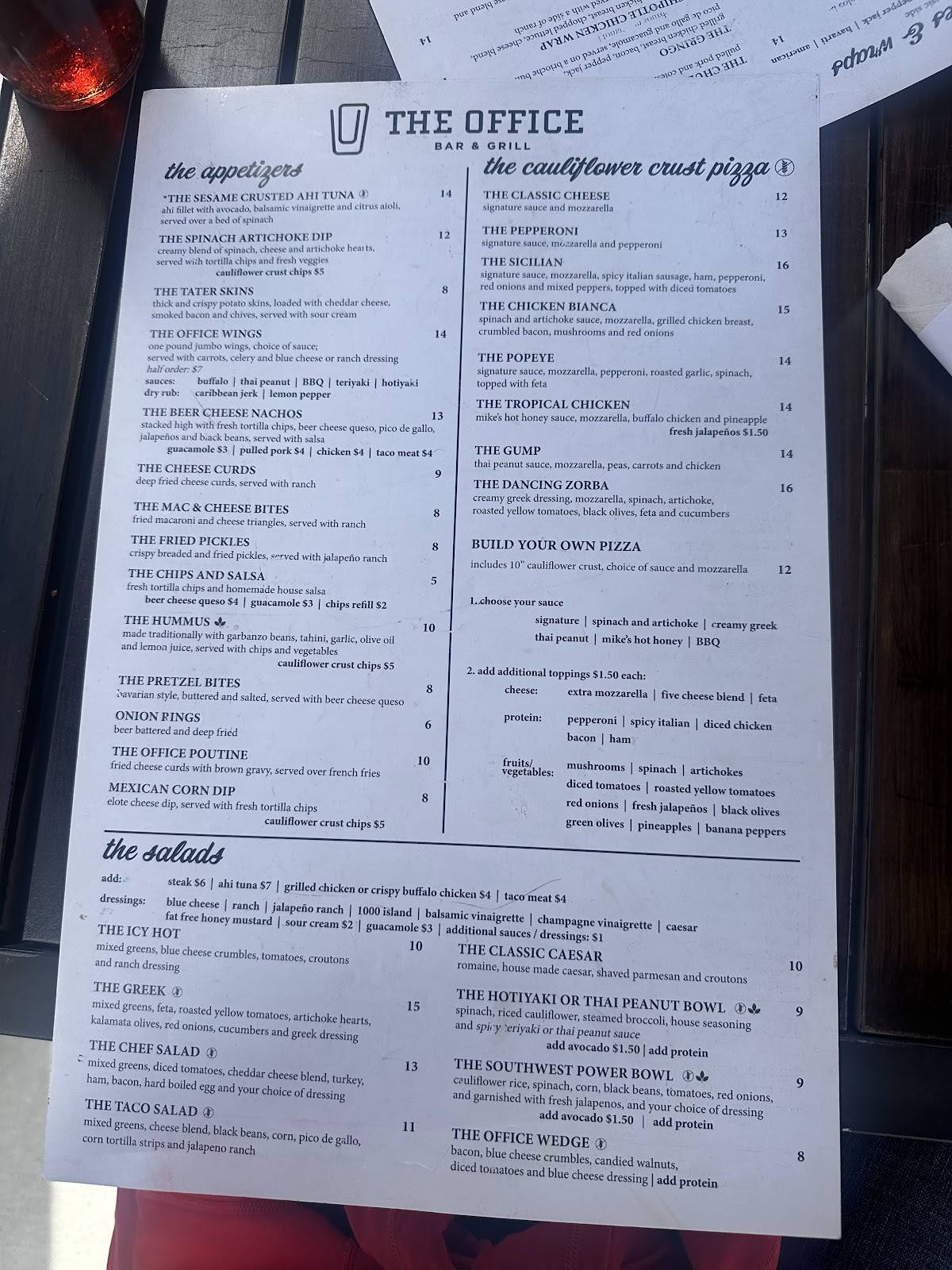 Menu at The Office Bar and Grill, Cheyenne, E Pershing Blvd