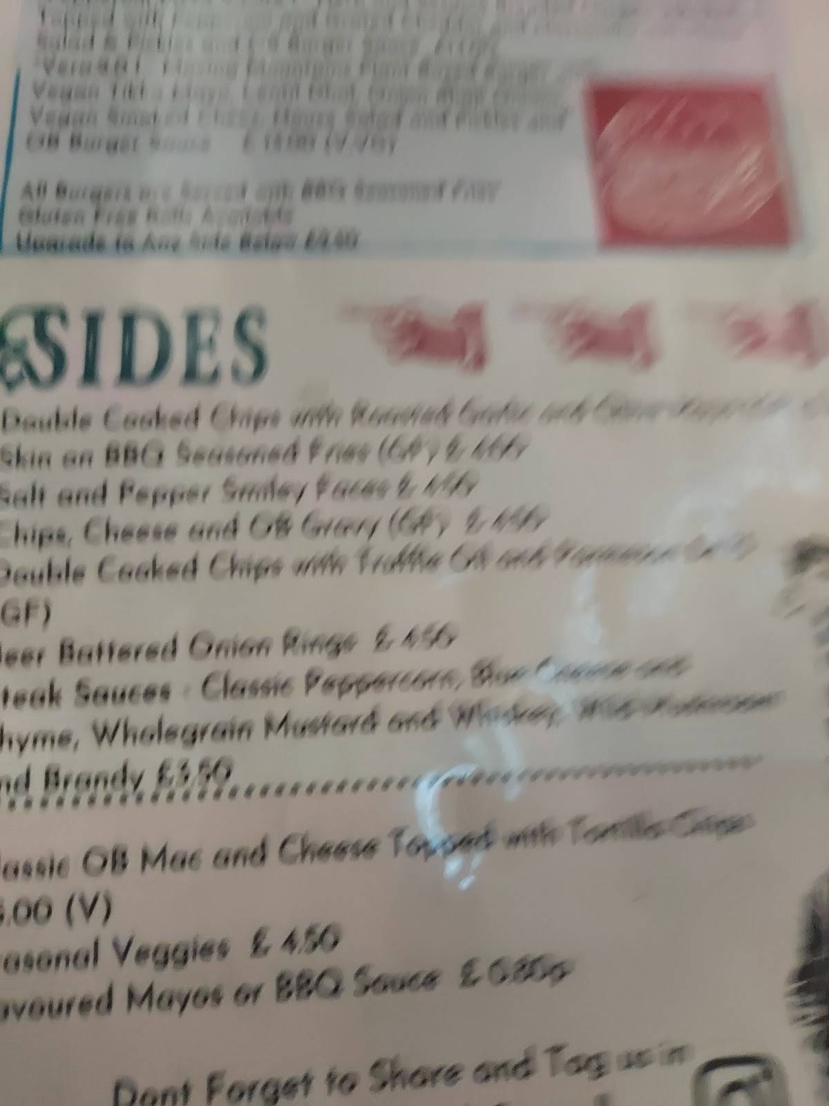 Menu at The Old Bank pub & bar, Carlisle