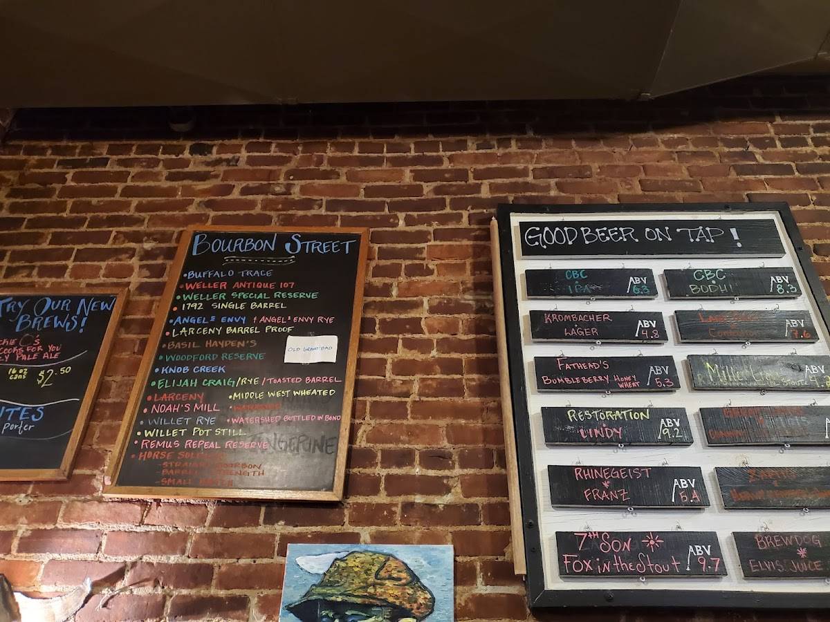 Menu at The Old Mohawk restaurant, Columbus