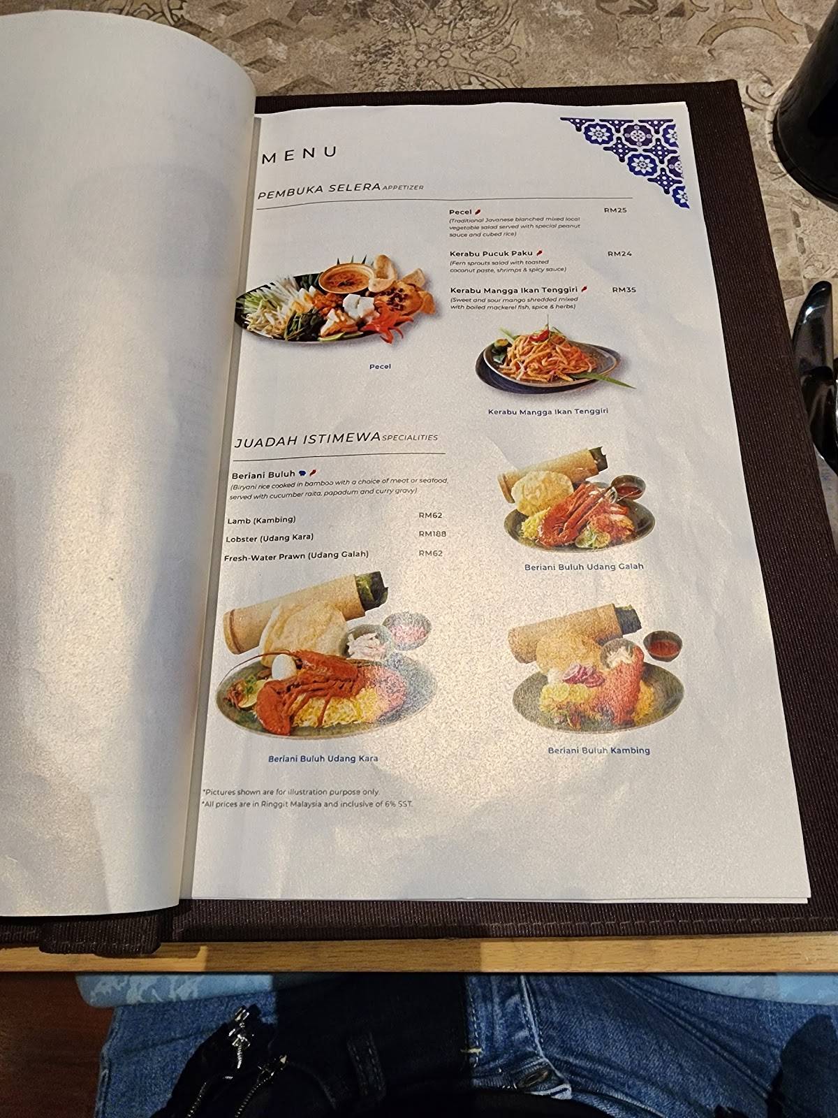 Menu at The Olive restaurant, Genting Highlands, Lobby Level