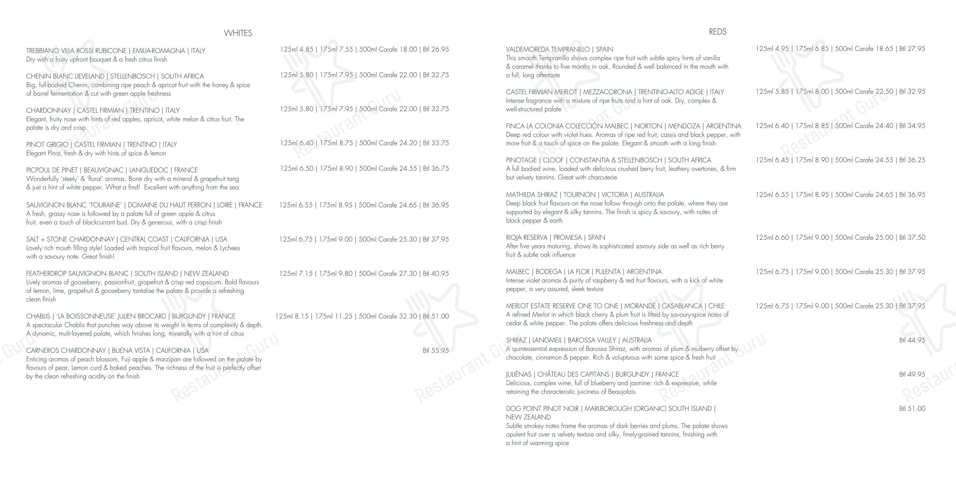 Menu at The Olive Tree pub & bar, Romsey, The Olive Trees