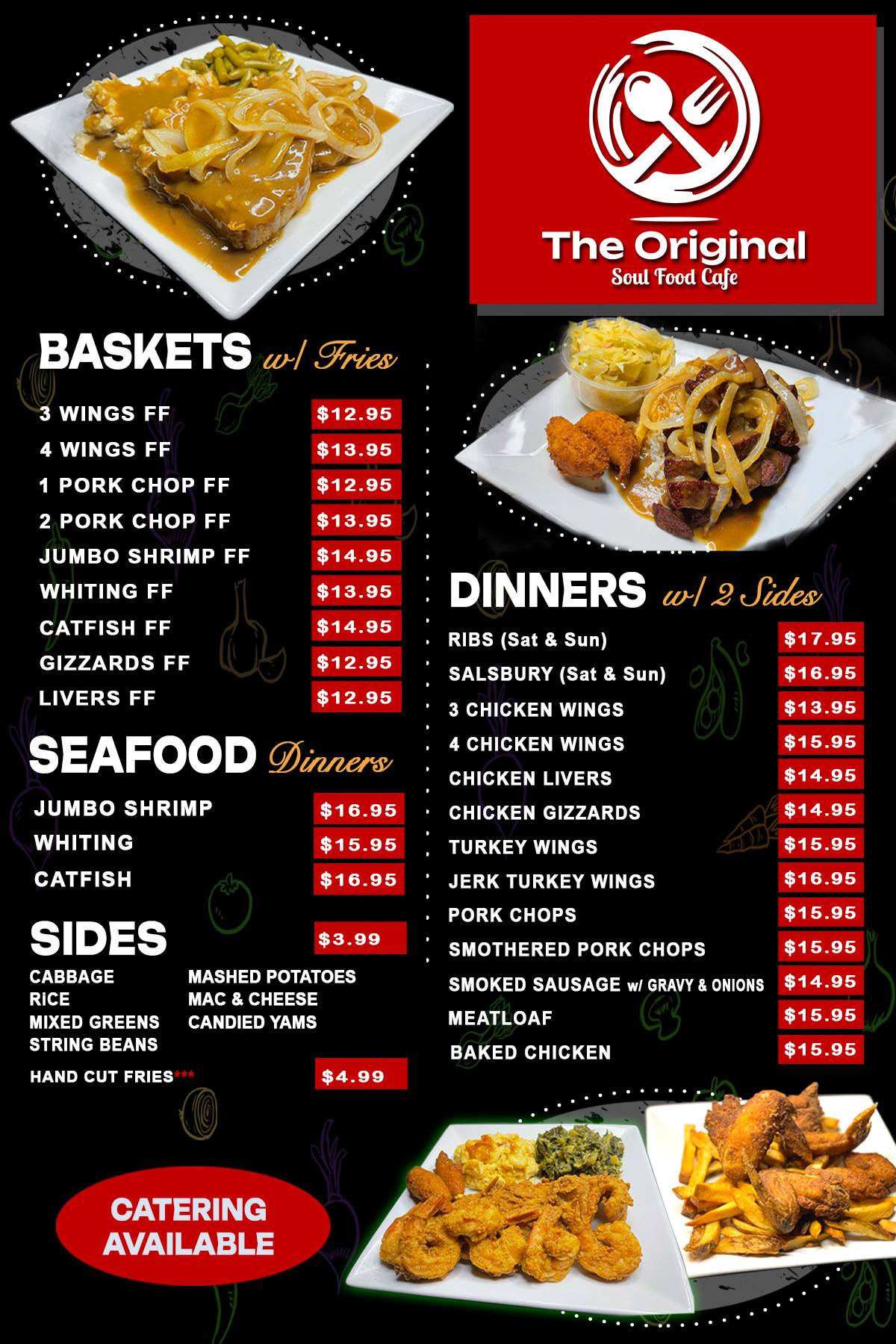 Menu at The Original Soul Food Cafe, Virginia Beach