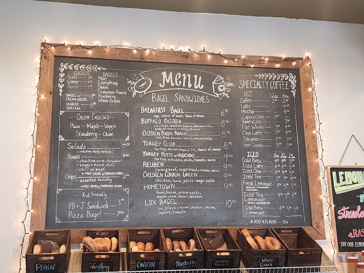 Menu at The PB&J Cafe, Lowville