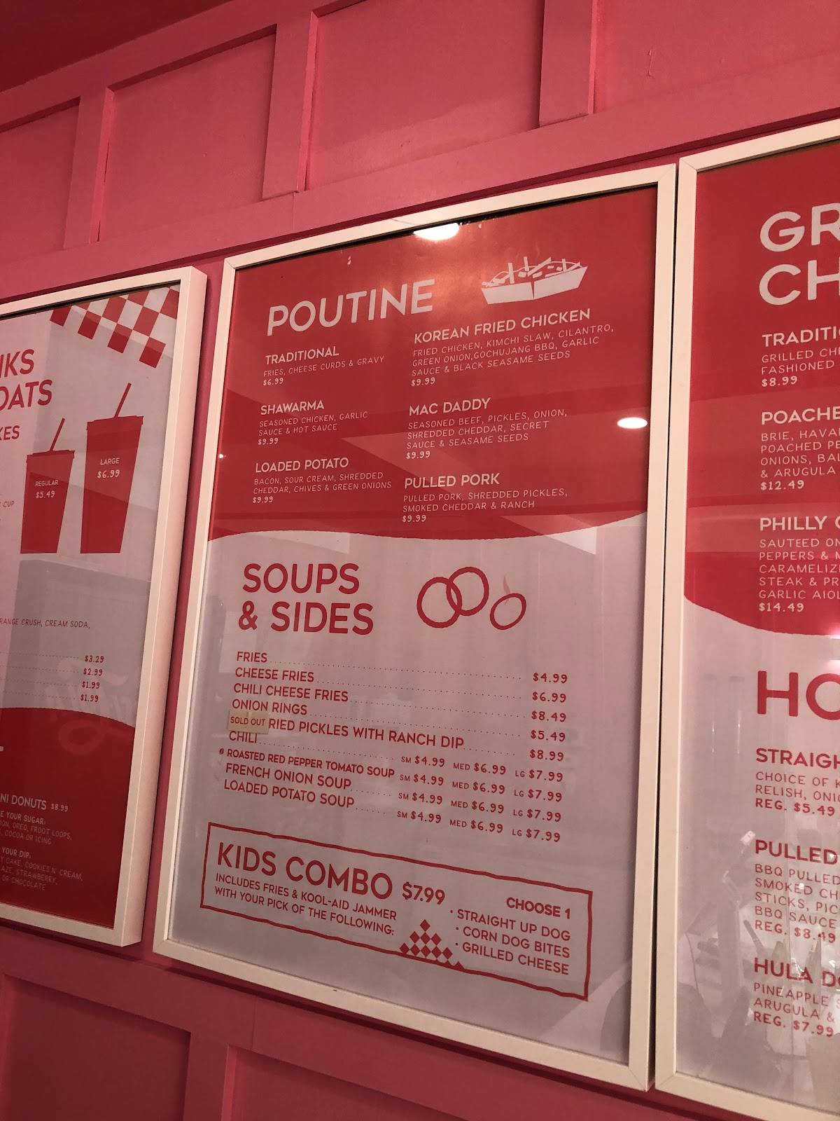 Carta de The Parlour Dairy Bar, Hamilton, 224 Ottawa St N