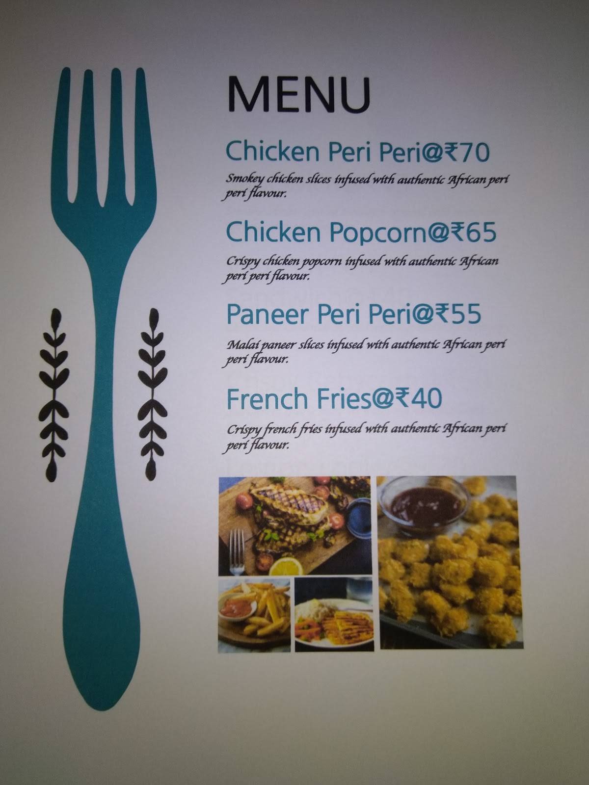 Menu at The Peri Peri, Kolkata