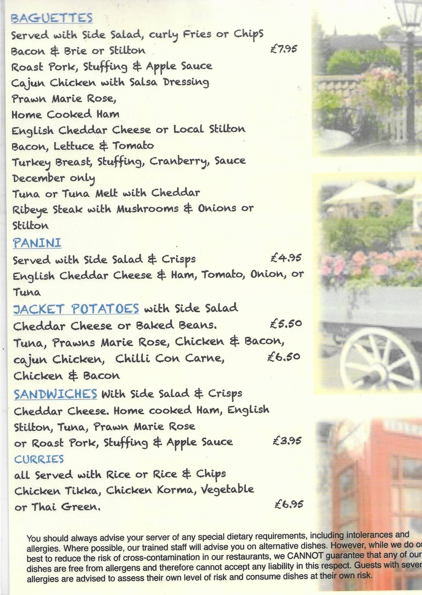 Menu at The Plough Inn pub & bar, Wysall, Keyworth Rd