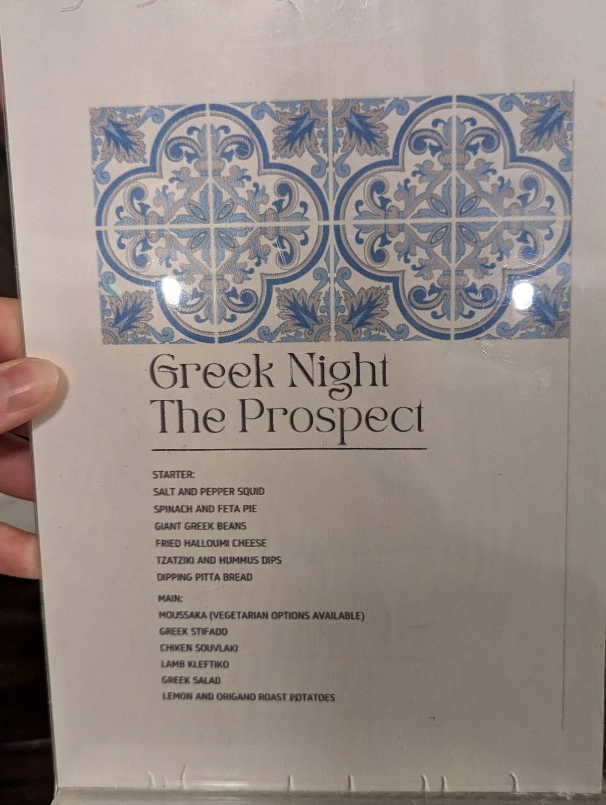 Menu at The Prospect Italian Bistro restaurant, Houghton le Spring ...
