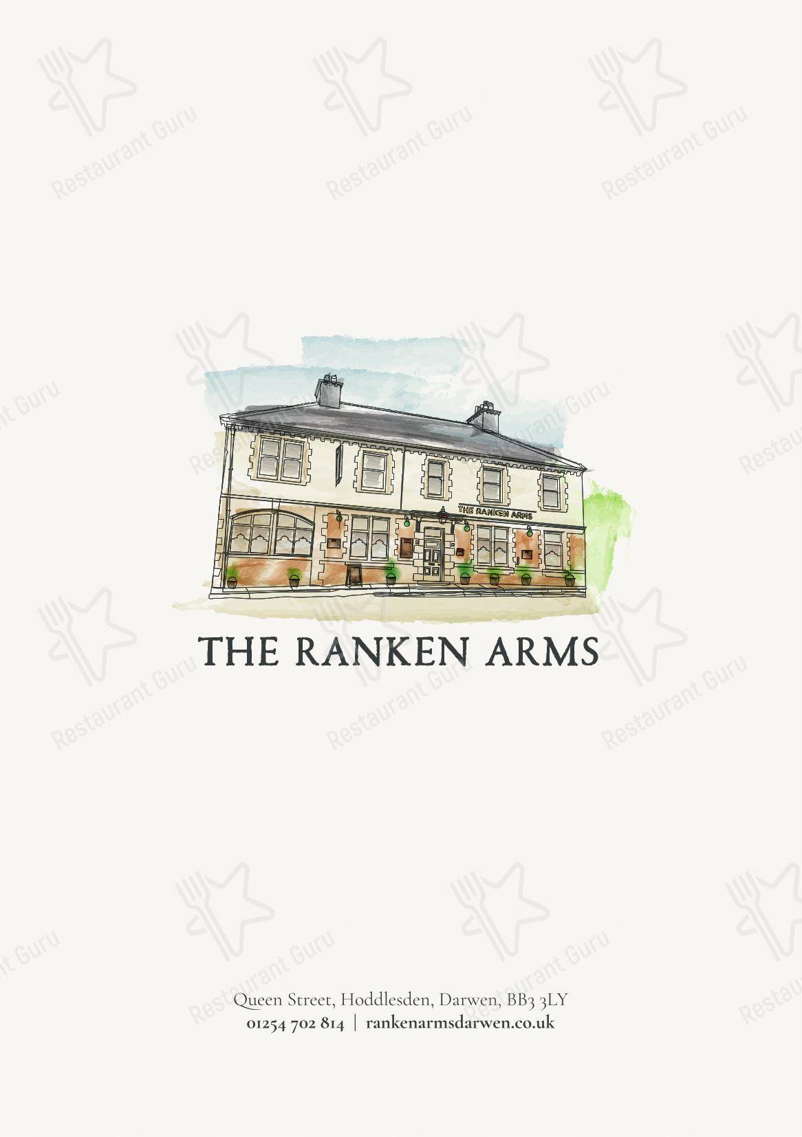 Menu at The Ranken Arms pub & bar, Darwen
