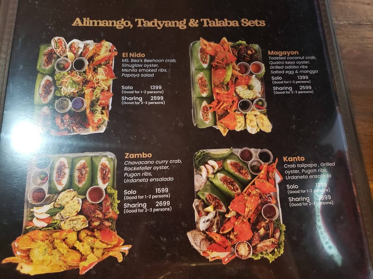 Menu at The Red Crab Alimango House - Newport Mall restaurant, Pasay