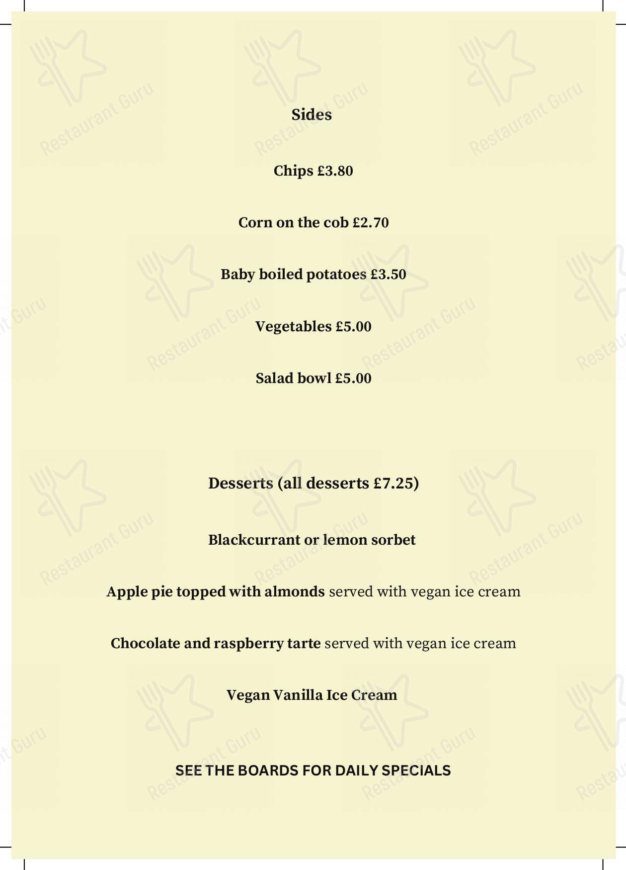 Menu at The Red Lion Inn pub & bar, Culross