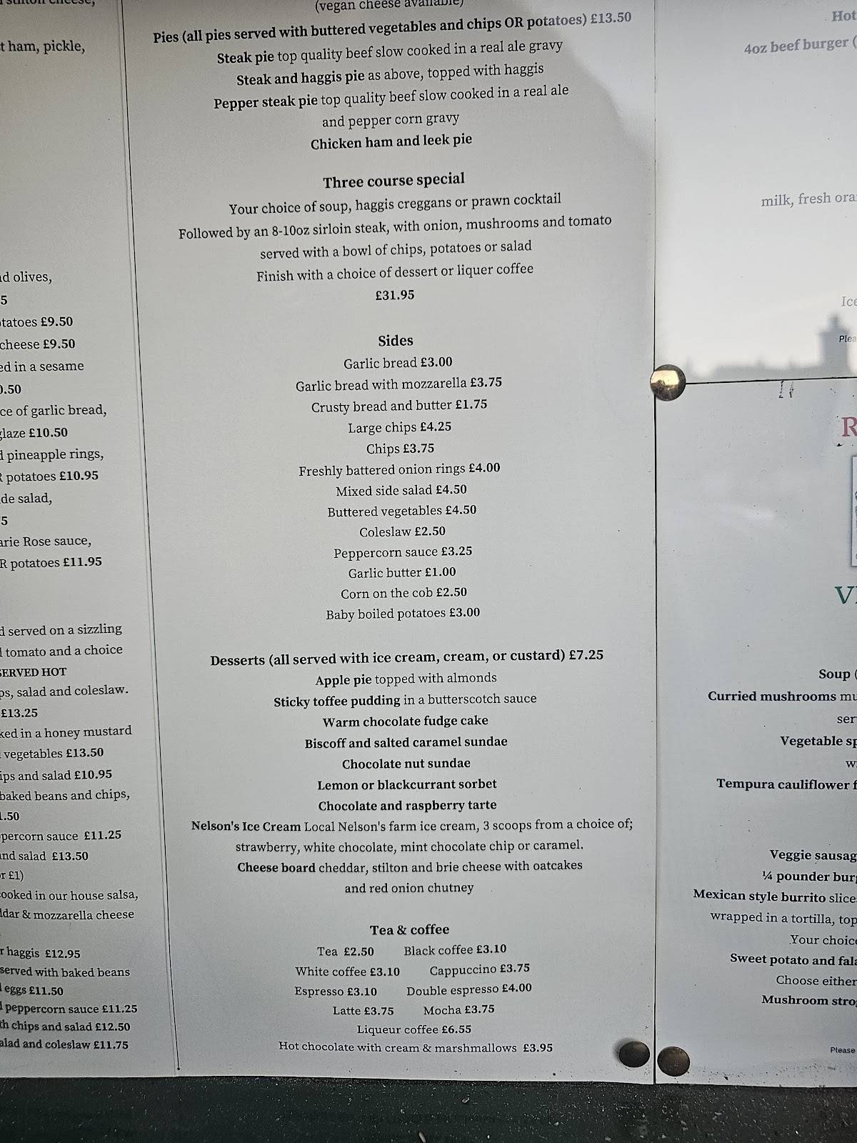 Menu at The Red Lion Inn pub & bar, Culross