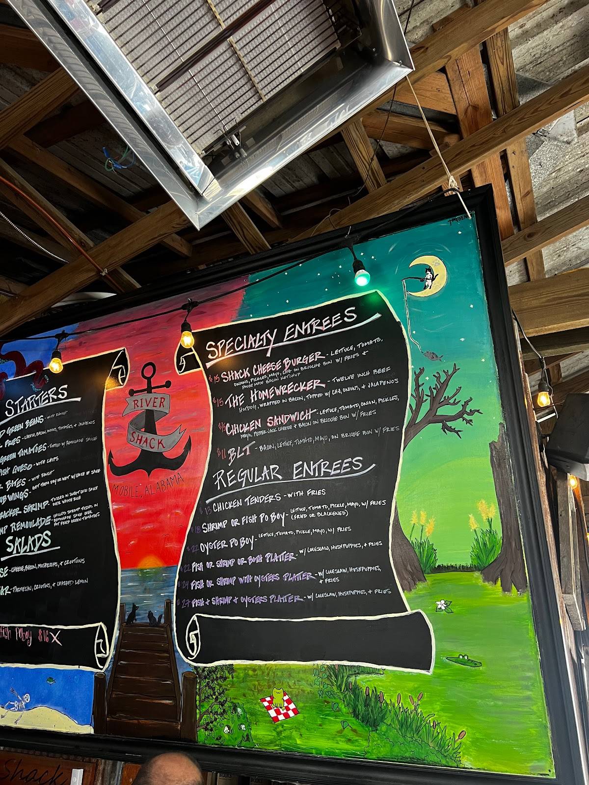 Menu at The River Shack restaurant, Mobile, Marina Dr S